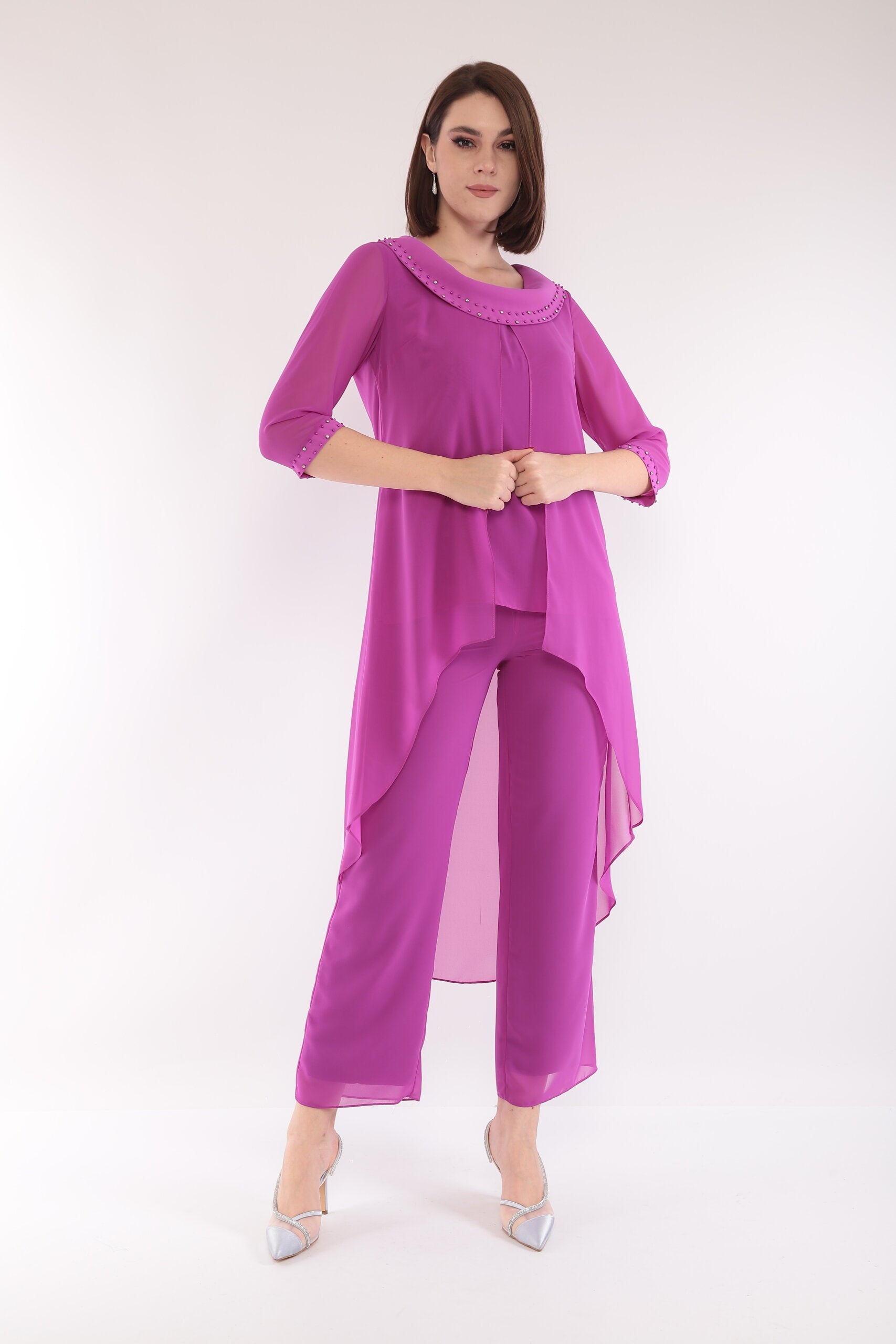Lizabella 7297 Chiffon Trouser Suit – revolve store